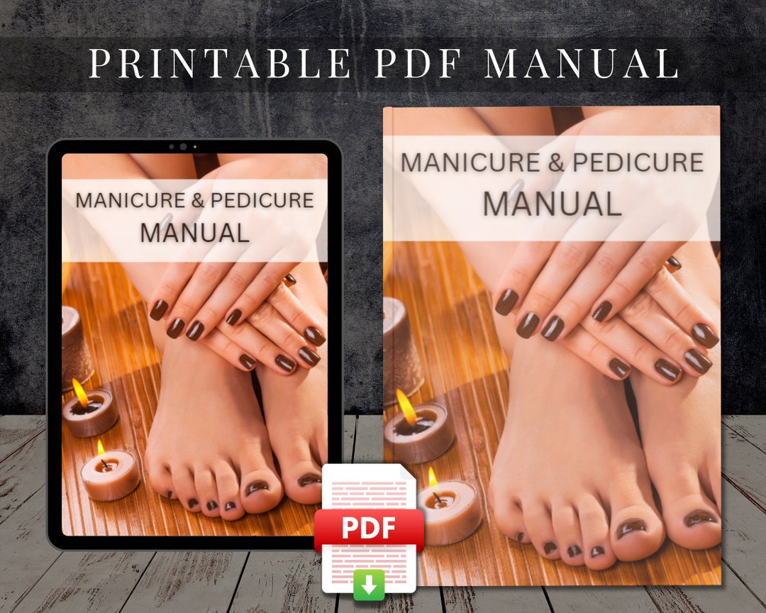 Manicure Pedicure Printable PDF Manual Course Mani Pedi Training Manual ...