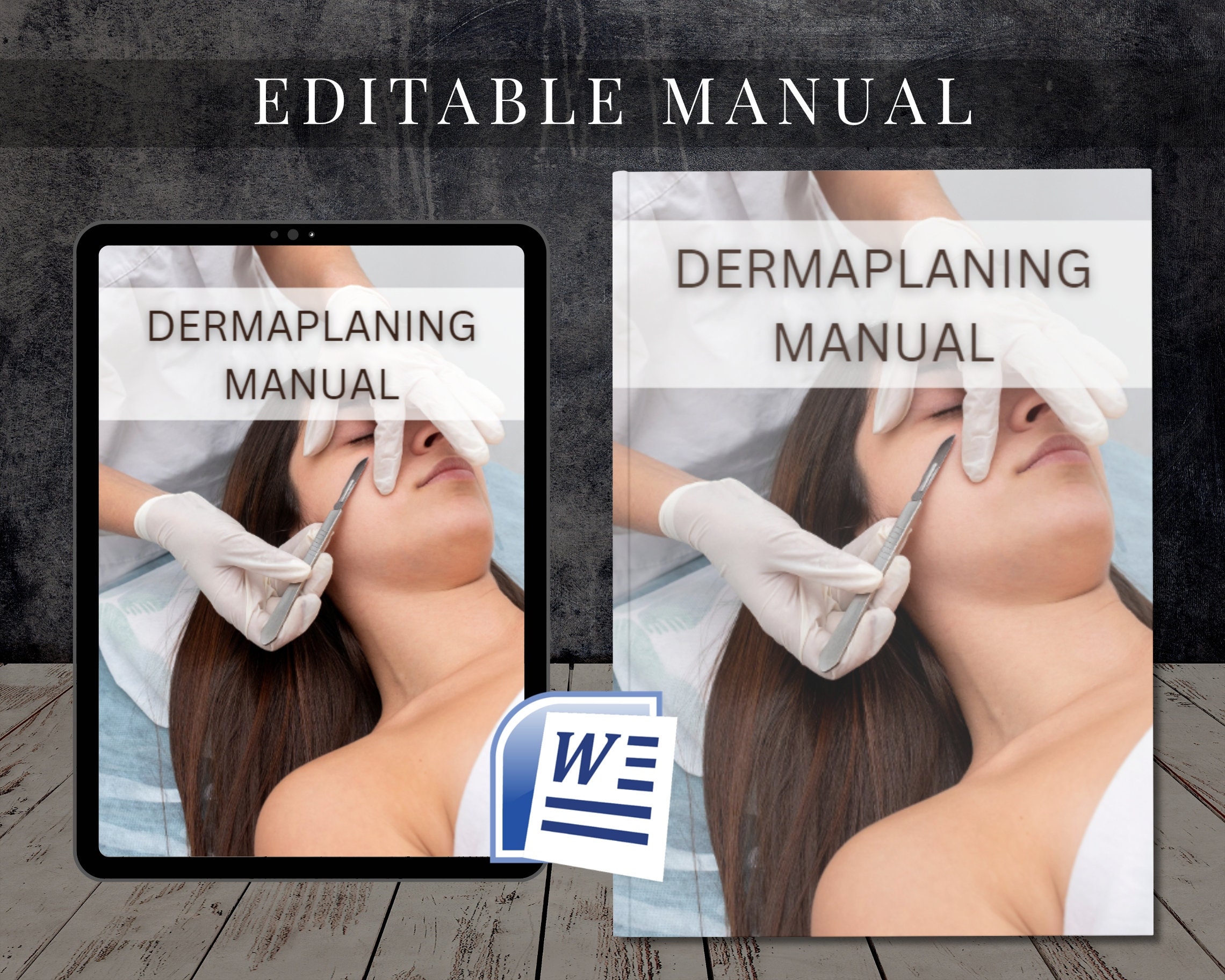 Dermaplaning Editable MS Word Manual Course Training Manual User Guide Class Learn to ...