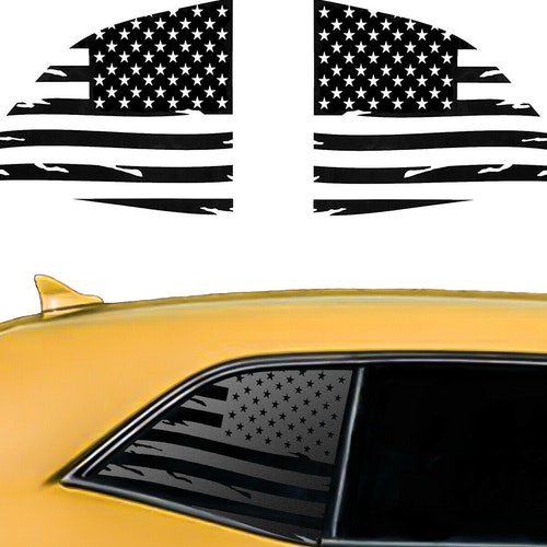 Fits 2008-2022 Challenger Quarter Window Distressed American - Etsy