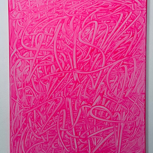Hot Pink Painting - Etsy
