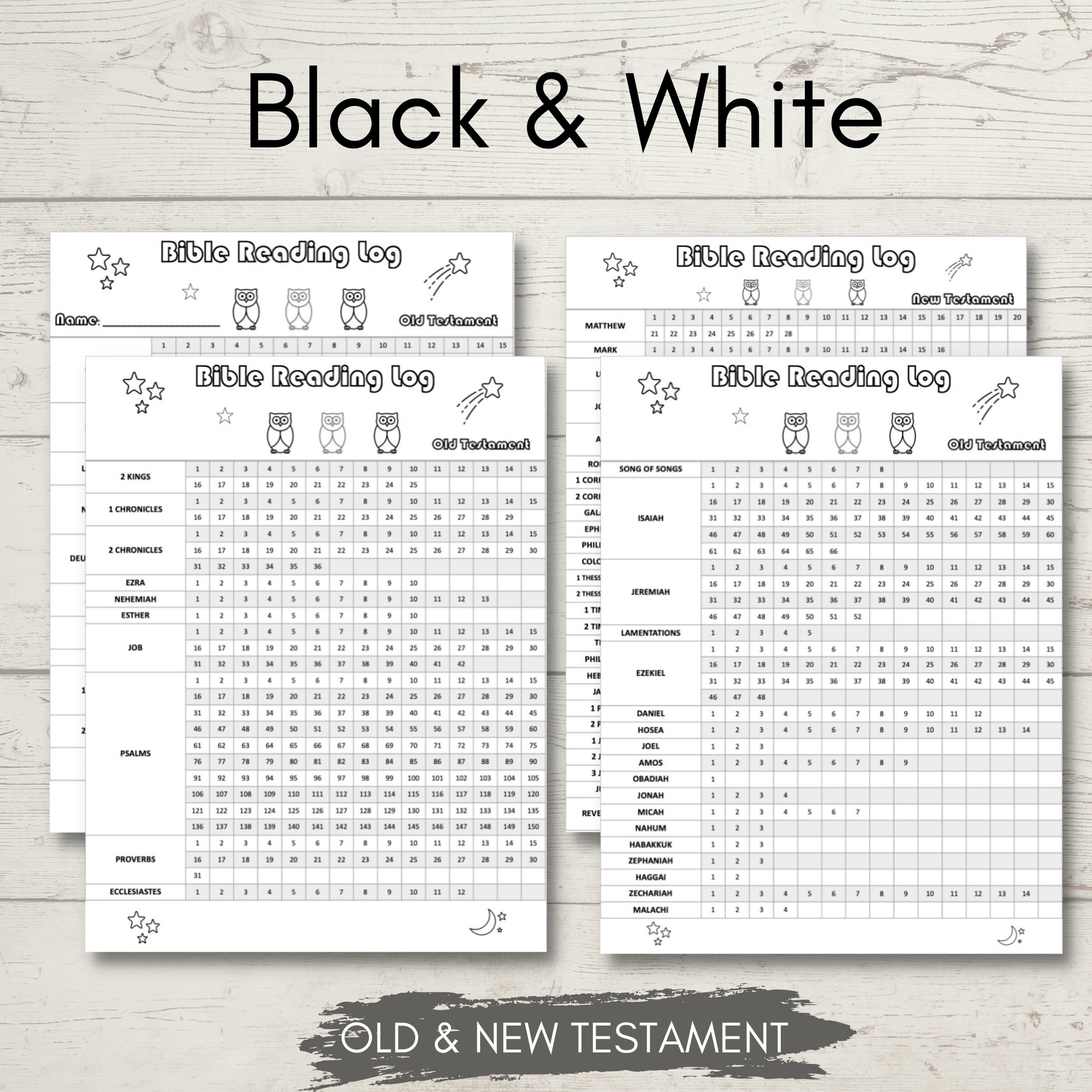Kid's Bible Reading Chart Tracker | Sticker Chart Tracker | Bible ...