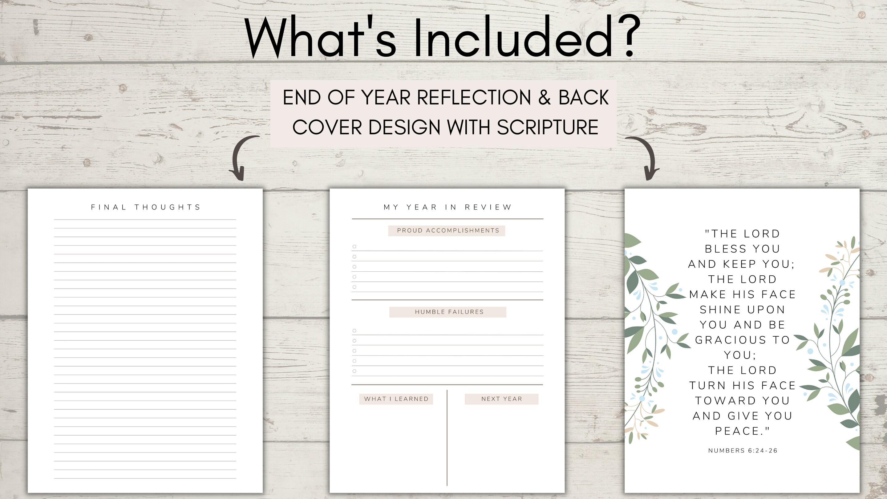 Daily Bible Journal - Printable PDF | Includes Monthly Calendar, Goal ...