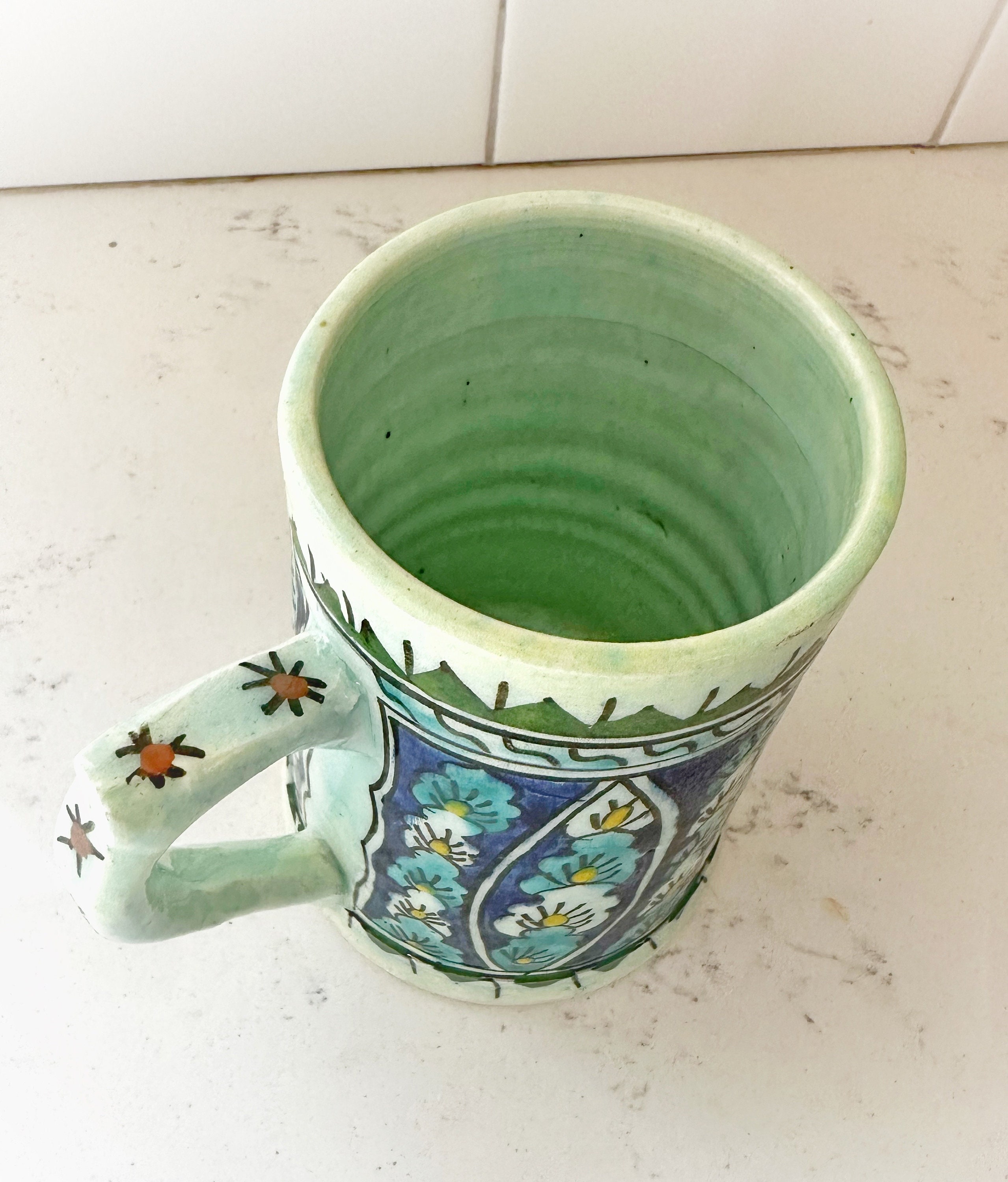 19th Century Iznik Style Pottery Tankard - Etsy