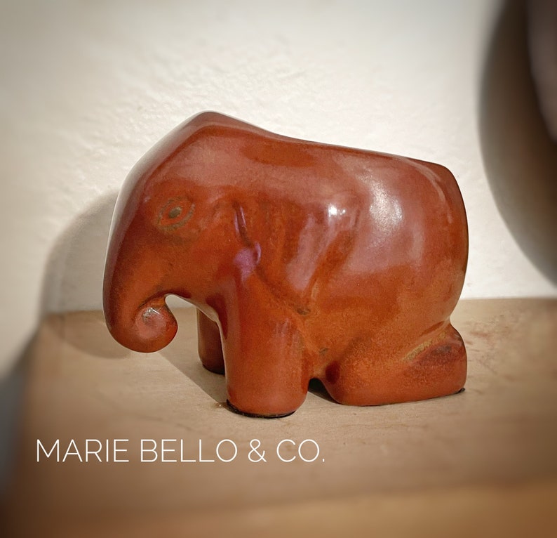 Ceramic Elephant Figurine - Etsy