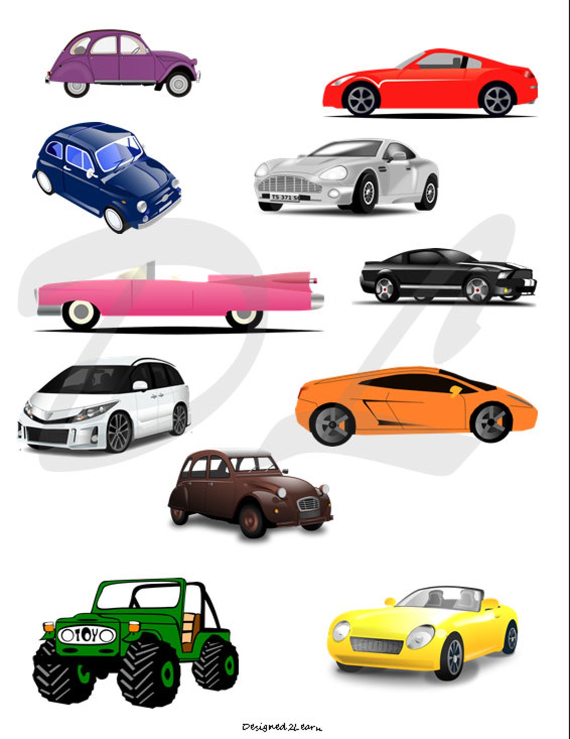 Color Matching, Color Car Matching Printable, Preschool Printable ...