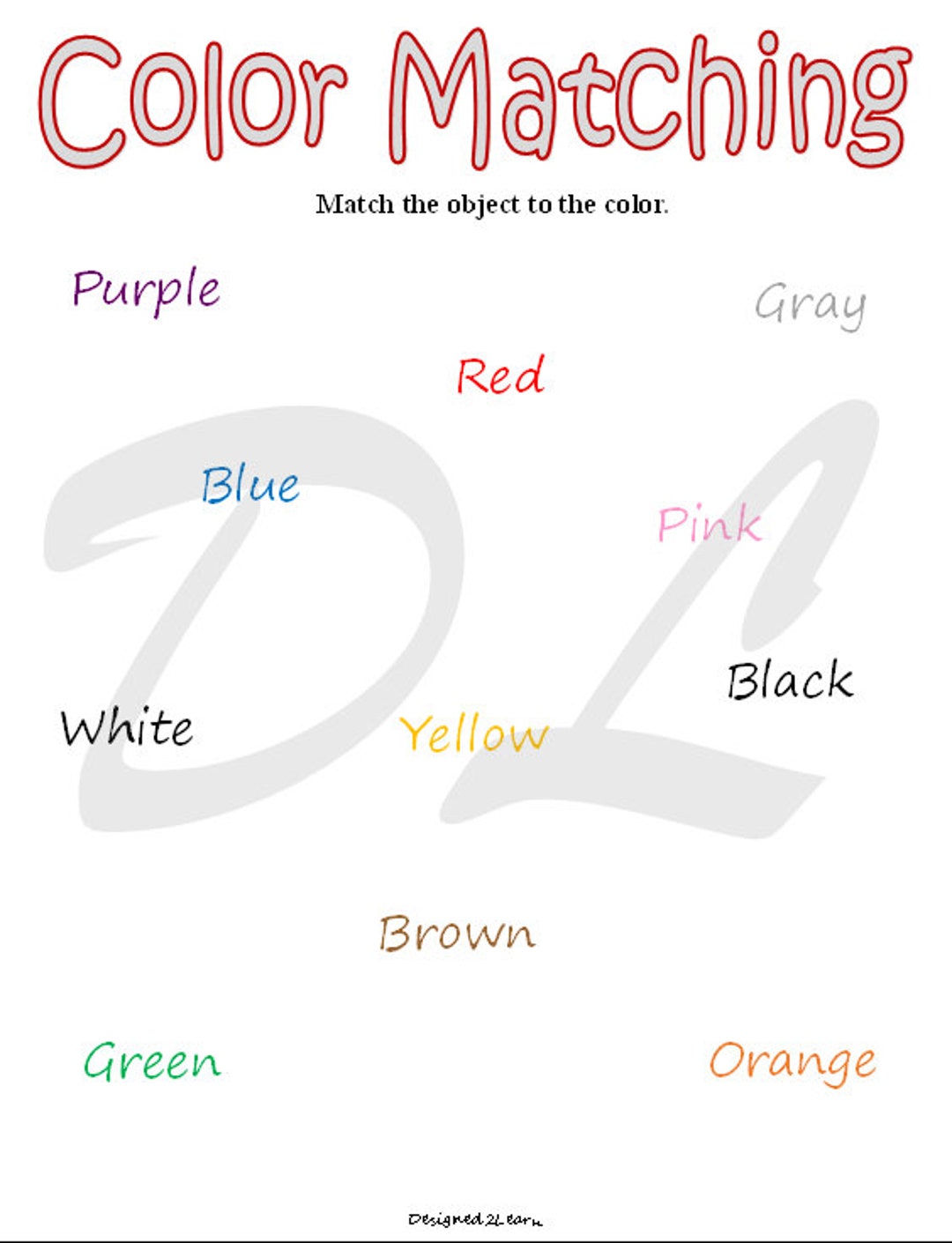 Color Matching, Color Car Matching Printable, Preschool Printable ...