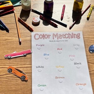 Color Matching, Color Car Matching Printable, Preschool Printable ...