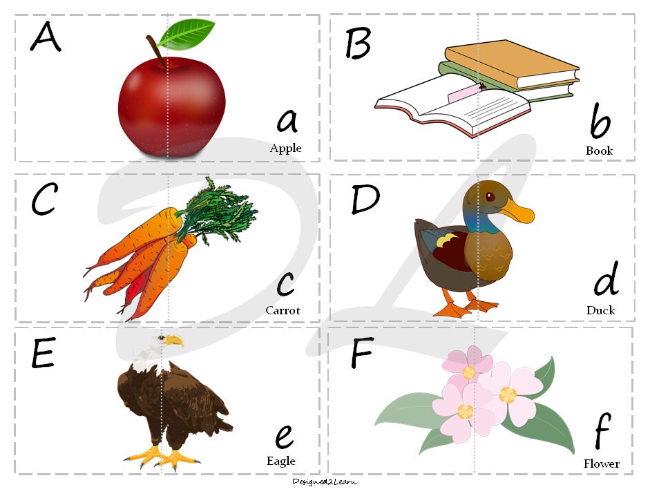 Printable Alphabet Puzzle, Toddler Puzzle, Preschool Game, Kindergarten ...