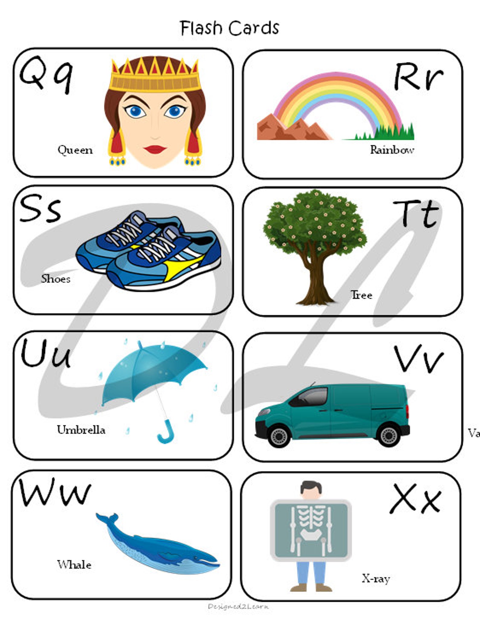 Alphabet Flash Cards Printable, ABC Flashcards, Homeschool Flash Cards ...