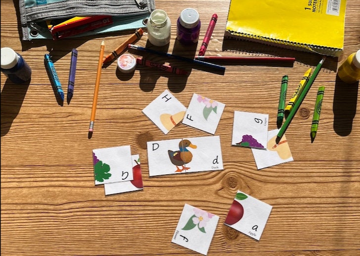 Printable Alphabet Puzzle, Toddler Puzzle, Preschool Game, Kindergarten ...