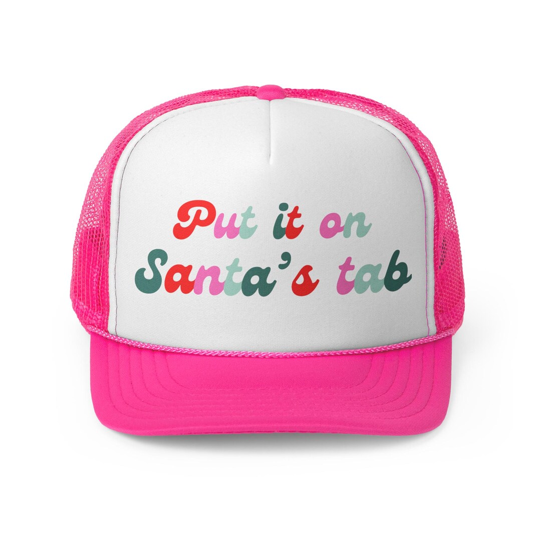 Christmas Trucker Cap Holiday Cheer Festive Santa Hat, Xmas Party ...
