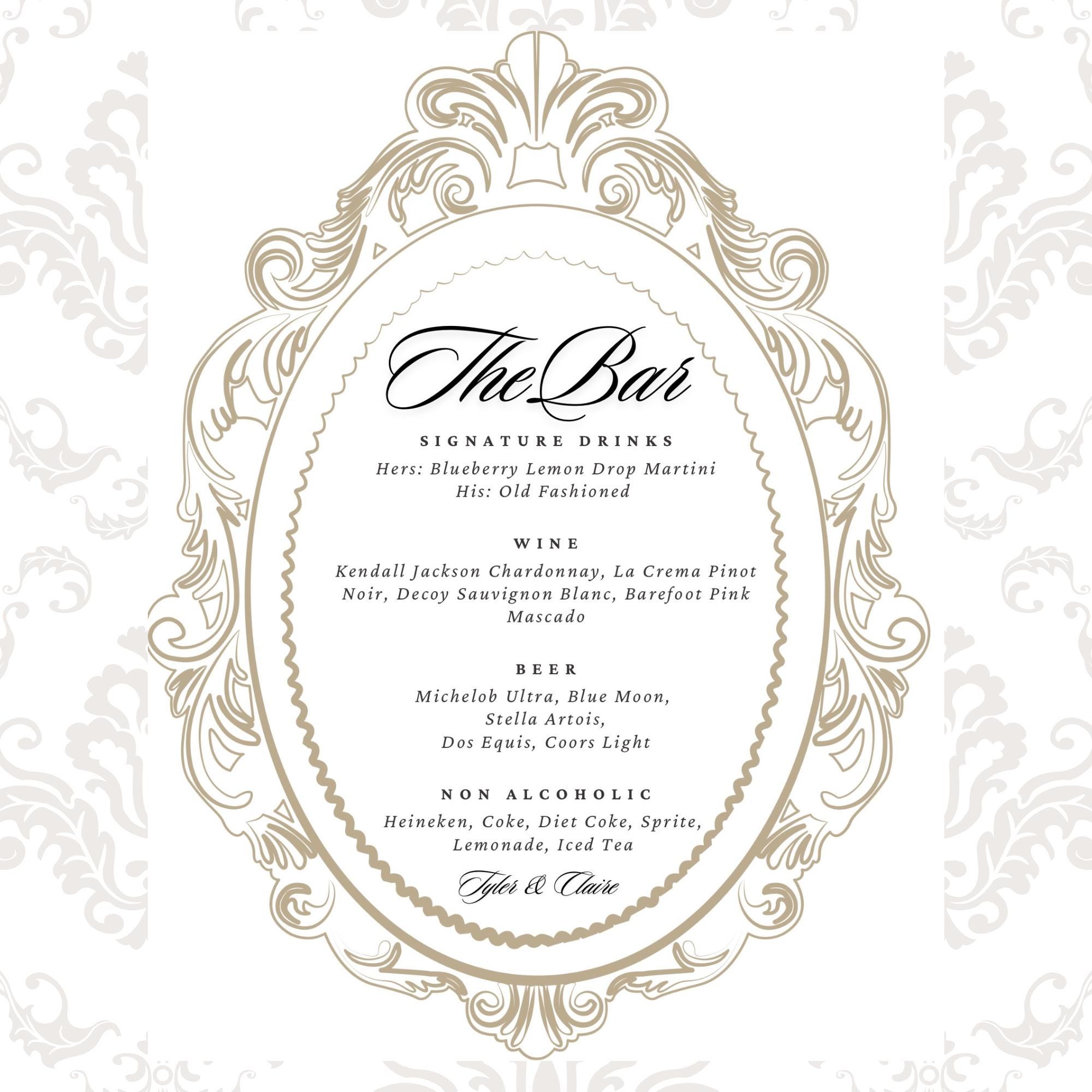 Bar Menu Template| Timeless Design| Customizable Canva Template ...