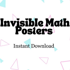 Invisible Math Posters for Instant Download. Perfect for Classroom ...