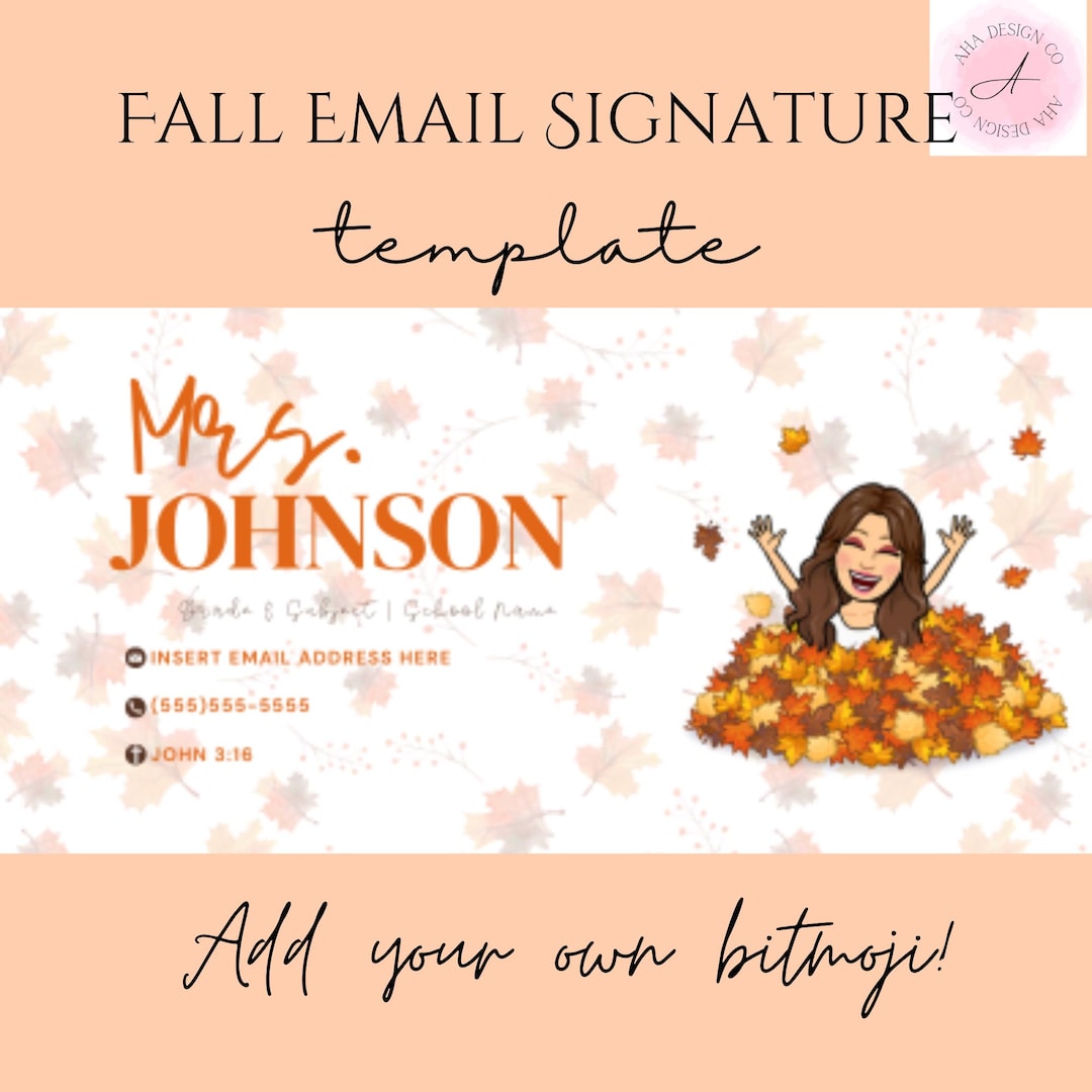 Fall Email Signature Template | Fully Customizable| Add Your Own ...