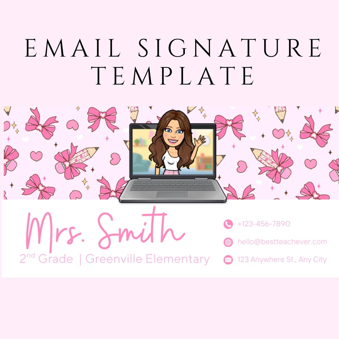 Teacher Email Signature Template| Fully Customizable Template | Show ...