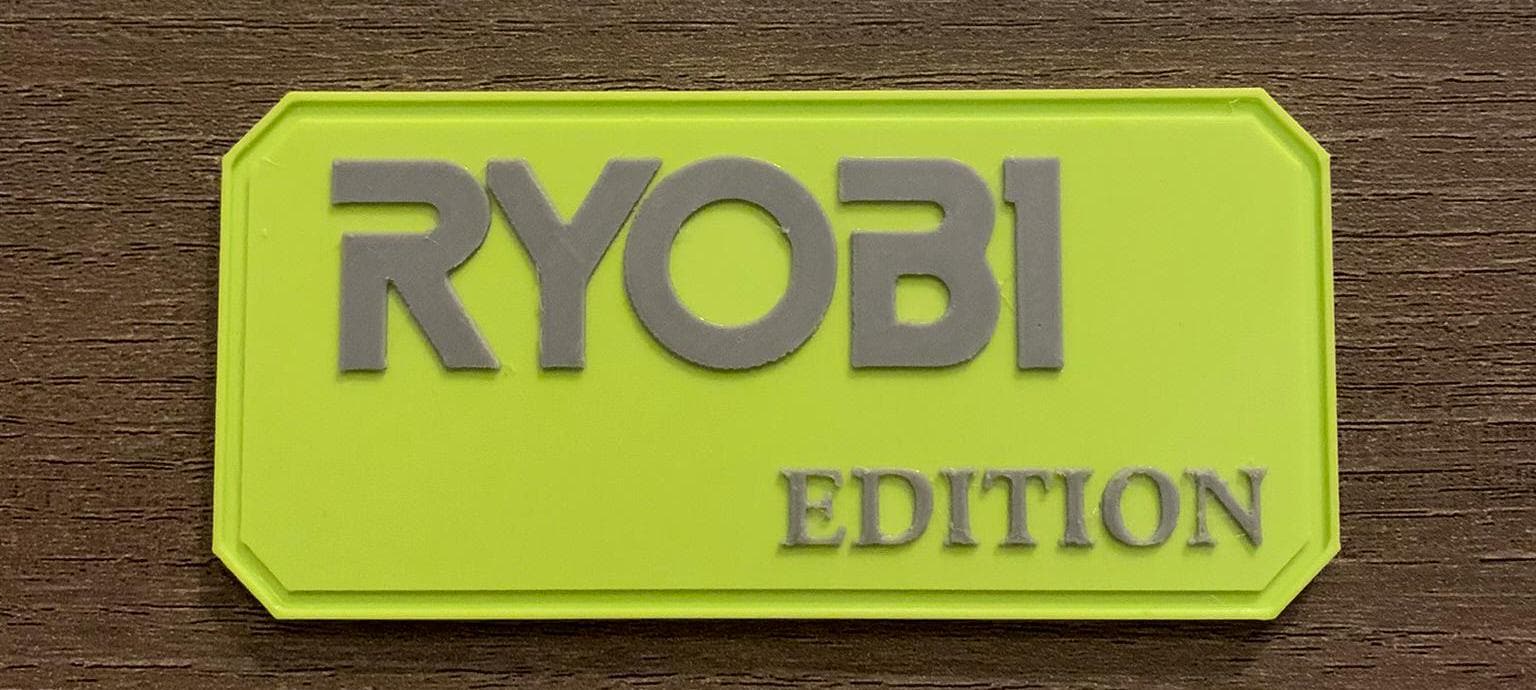 Ryobi Logo Badge for Garage Organization, Toolbox, Cabinet or Shop ...