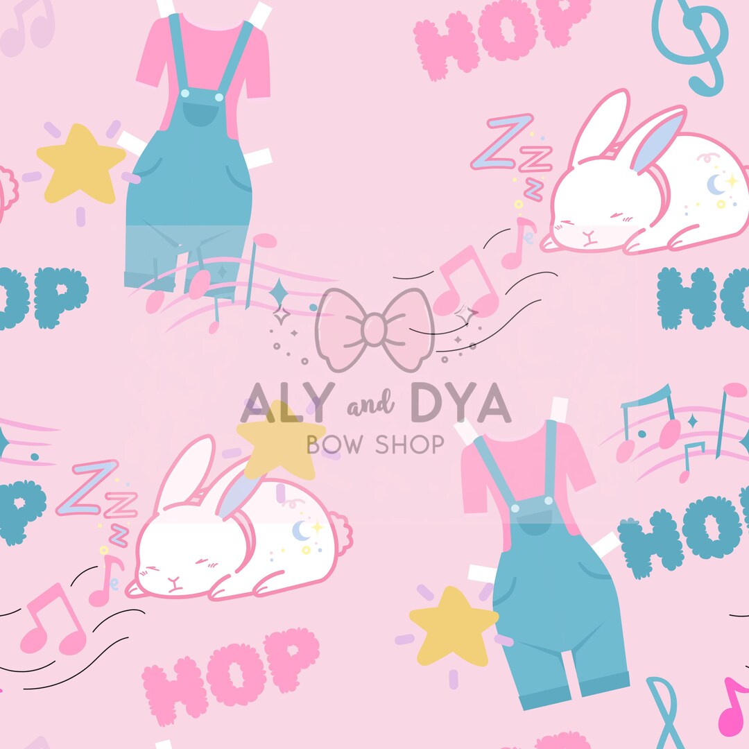 Miss Rachel Inspired Bunny Seamless Pattern - Etsy