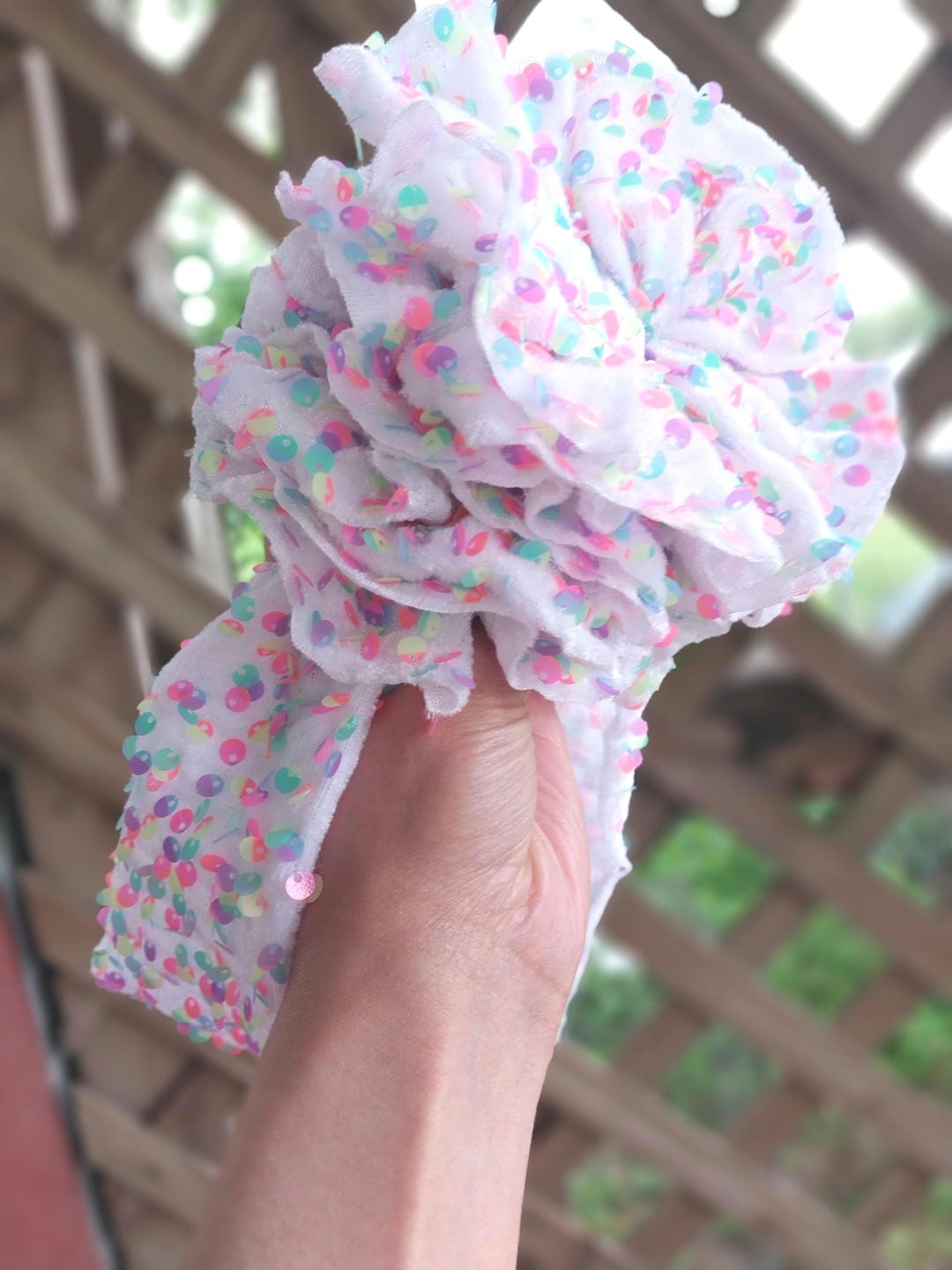 Pastel Sequin Shredded Head Wrap - Etsy