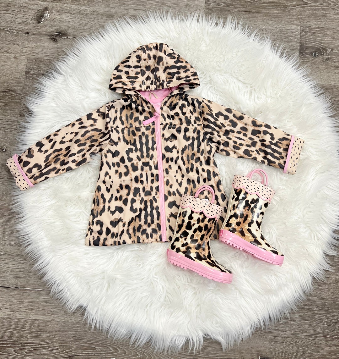 Boutique Leopard Rain Gear. Rain Coat. Rain 3T 4T 5/6 6x - Etsy