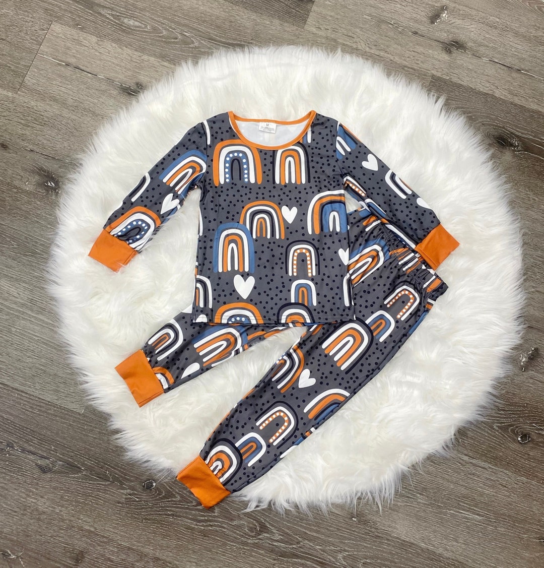 Rainbow Pajamas. Girls Pajama Set. Rainbows. 4T 5T 6 7 - Etsy