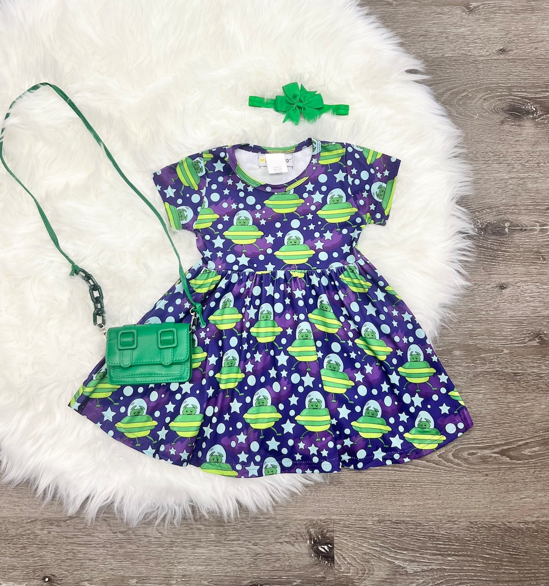 Little Green Aliens Dress. Alien. Extraterrestrial Dress. 2T - Etsy