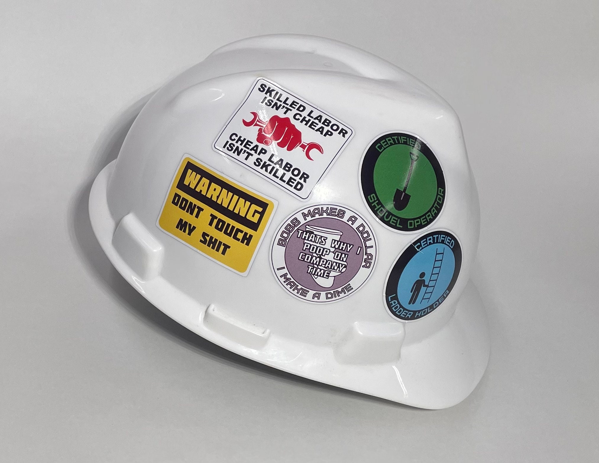 Funny Construction Sticker Pack | for Toolbox, Hardhat, Lunchbox (10 ...