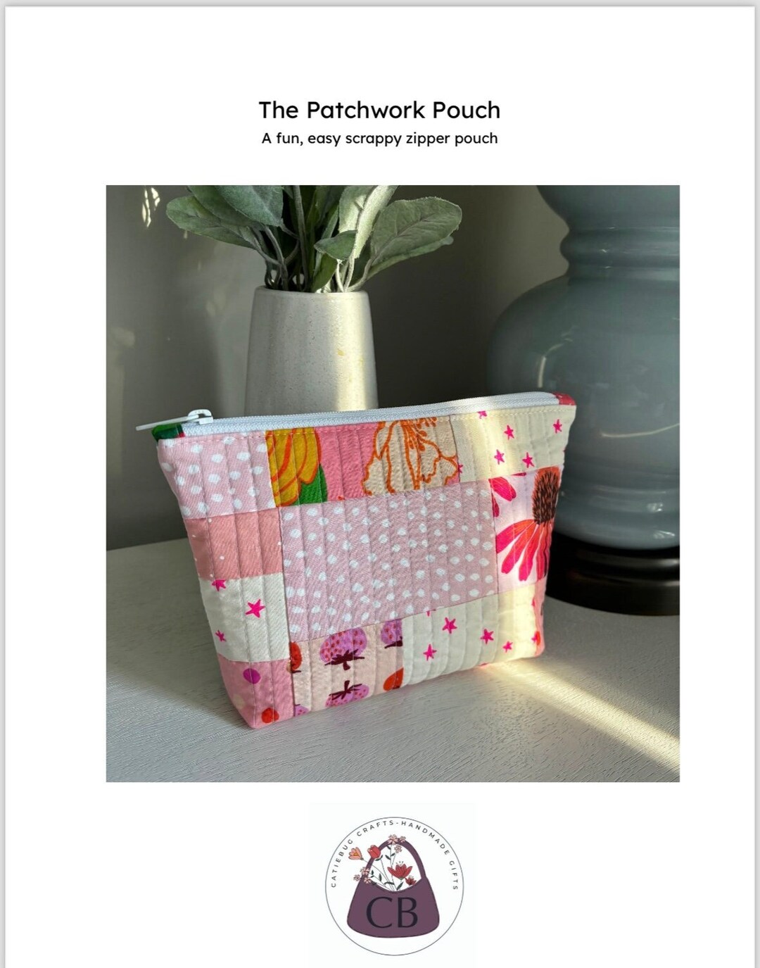 Patchwork Cosmetic Bag PDF Sewing Pattern: Quilted Travel Pouch - Etsy
