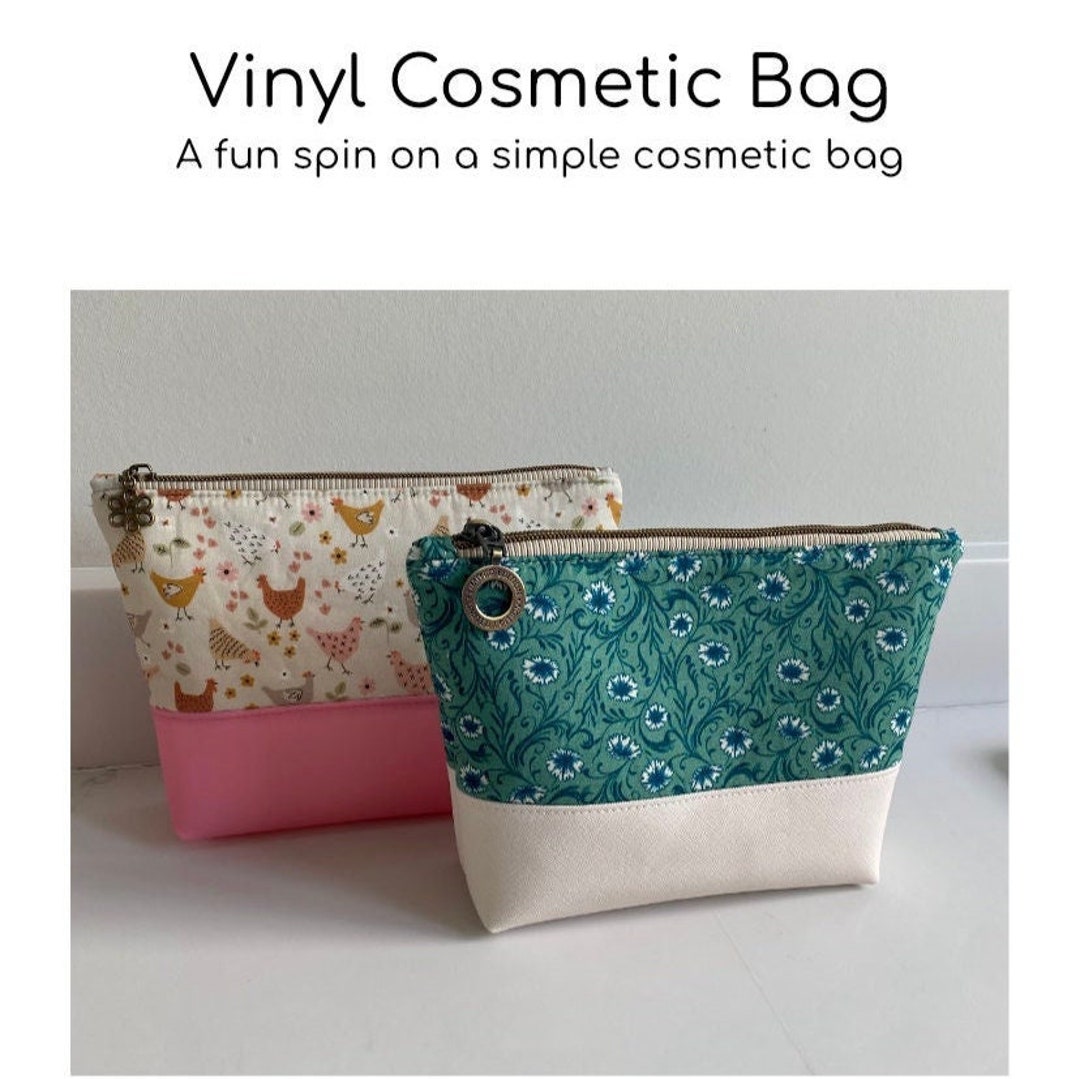 Vinyl Cosmetic Bag Sewing Pattern: Easy Travel Pouch (PDF Pattern) - Etsy