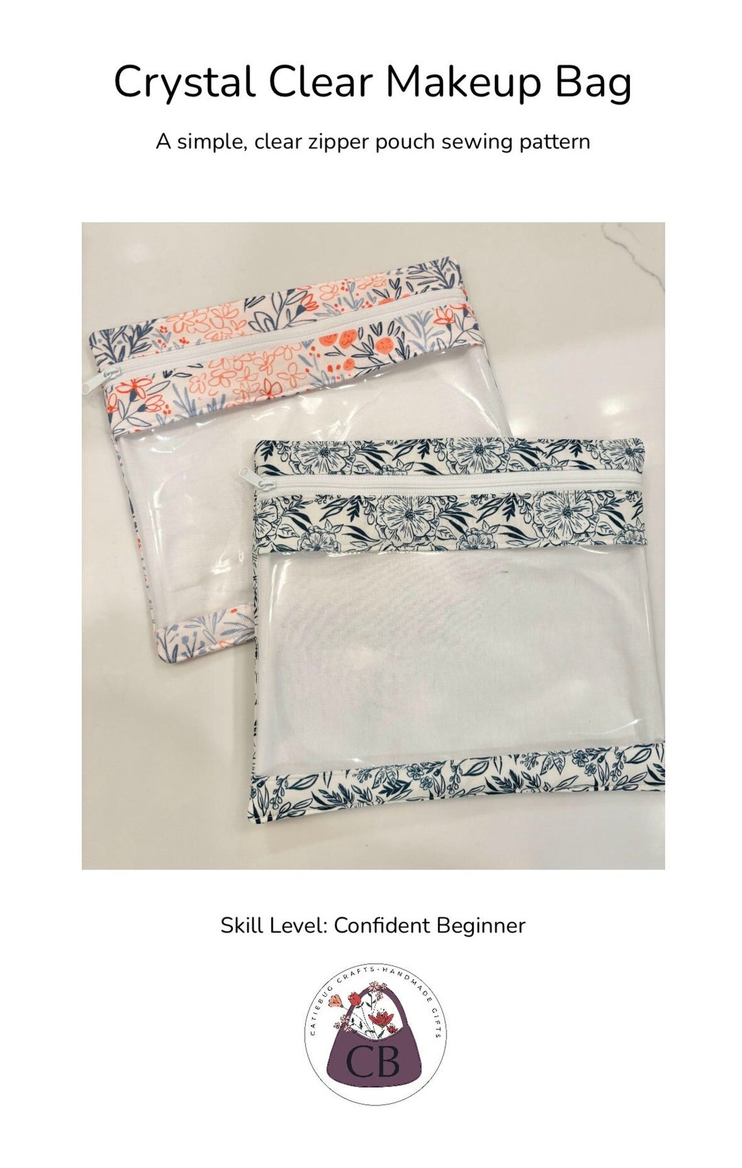 Clear Vinyl Makeup Bag Sewing Pattern: Travel Zipper Pouch (PDF) - Etsy