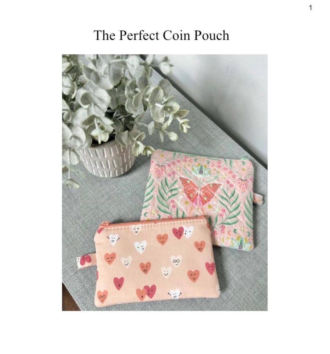The Perfect Coin Pouch, PDF SEWING PATTERN, Easy Small Zipper Pouch ...