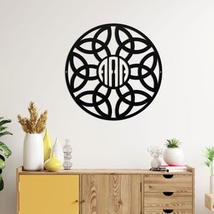 Celtic Trinity Knot Monogram Metal Sign: Personalized Wall Art - Etsy