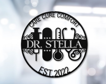 Personalized Acrylic Doctor Sign With Custom Name & Medical Specialty ...