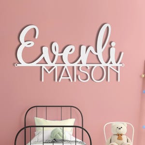 Birth Name Metal Sign, Baby Name Plate, Nursery Room Decor, Newborn ...