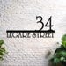 Modern Metal House Number Address Sign - Custom Street Sign for a ...