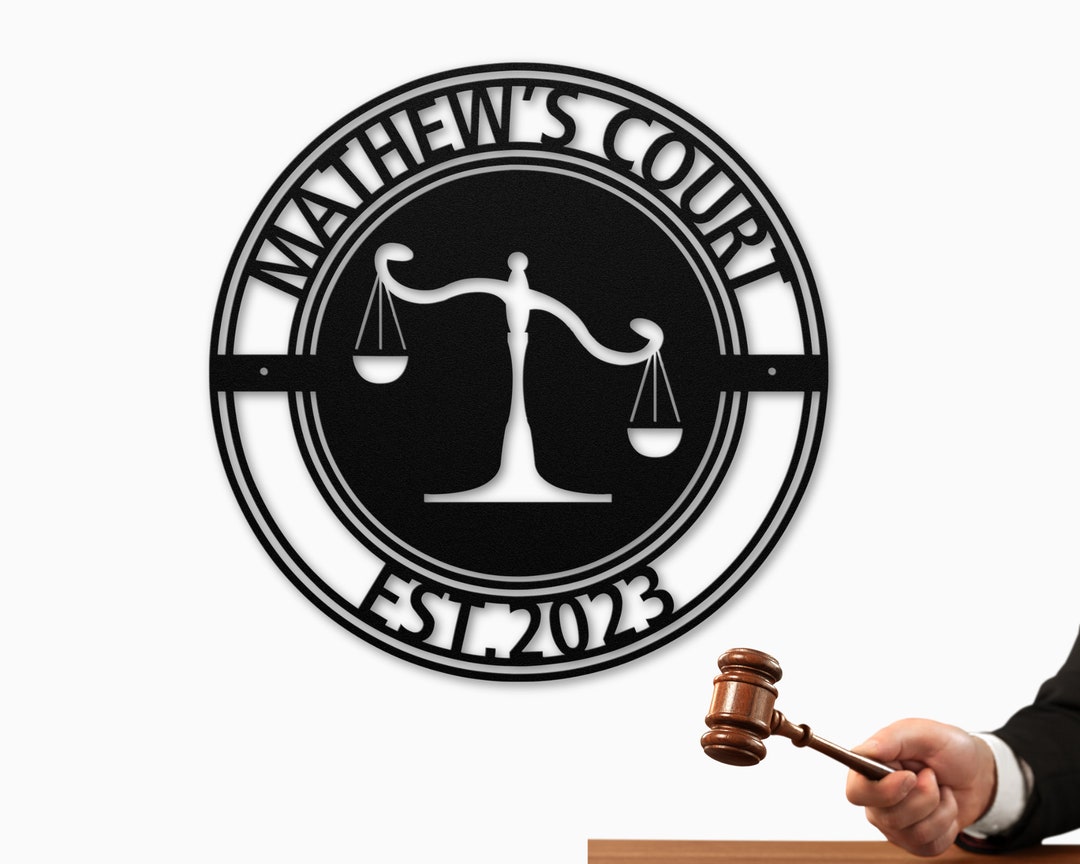 Personalized Lawyer Sign Custom Law Firm Metal Sign for Court Room ...