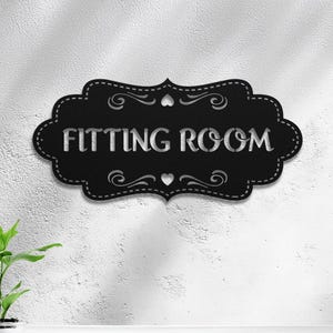 Fitting Room Metal Sign - Retro Boutique Retail Clothing Store Signage ...