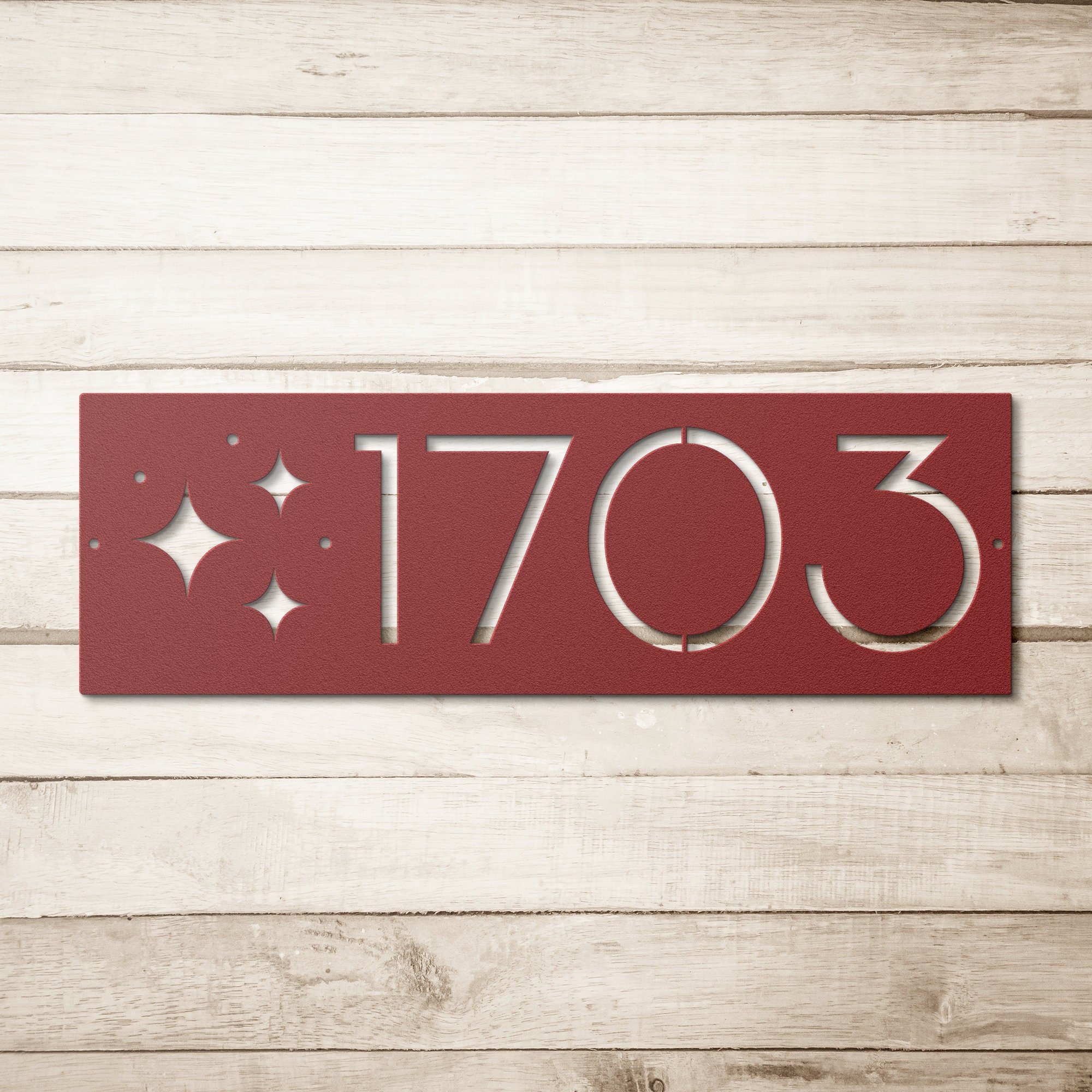 Mid Century Modern Metal Address Sign, Stars Design - Etsy