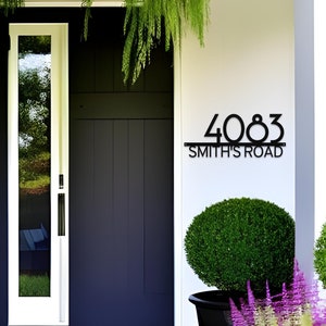 Mid Century Address Sign, House Number Sign, Modern Address Plaque ...