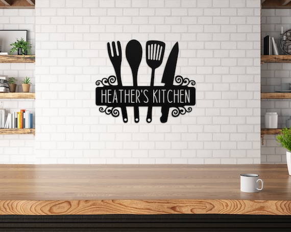 Custom Kitchen Metal Sign Personalized Chef Sign Kitchen - Etsy