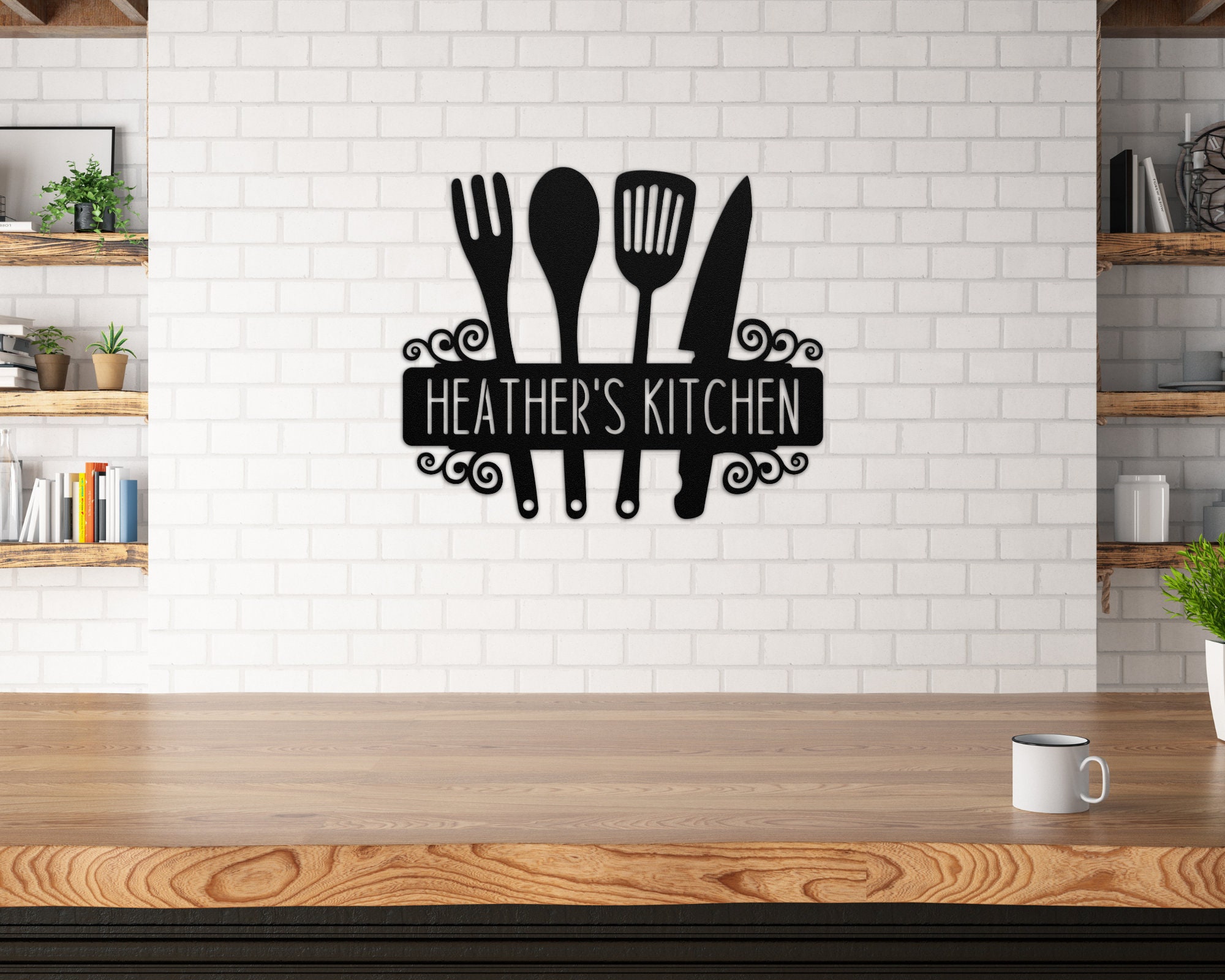 Custom Kitchen Metal Sign Personalized Chef Sign Kitchen - Etsy