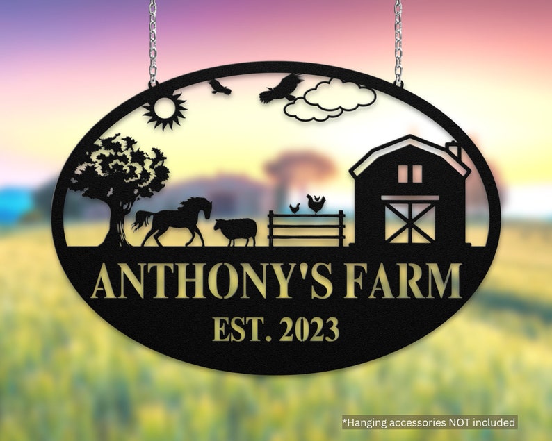 Custom Farm Sign Metal Barn Sign Ranch Sign Outdoor Farm - Etsy