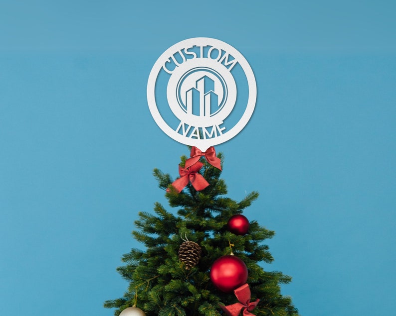 Custom Logo Christmas Tree Topper: Personalized Holiday Decor, Create ...
