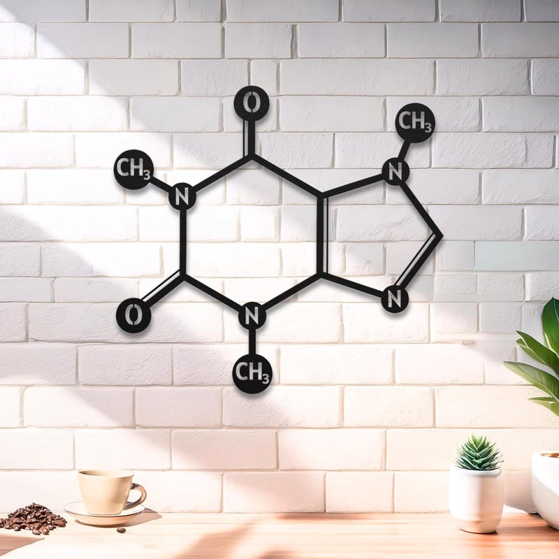 Caffeine Molecule - Etsy