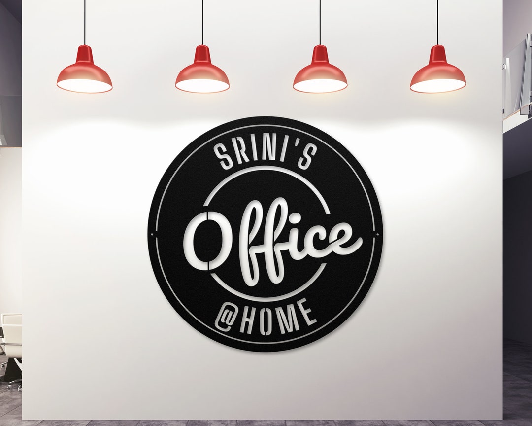Custom Home Office Wall Sign Metal Office Sign Office Door - Etsy