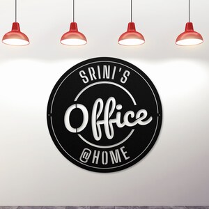 Custom Home Office Wall Sign, Metal Office Sign, Office Door Sign ...