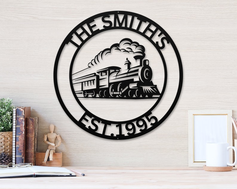 Custom Train Sign Railroad Signs Metal Wall Art Train - Etsy