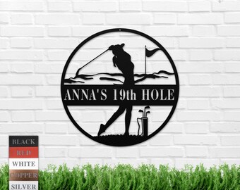 Female Golfer Sign - Etsy