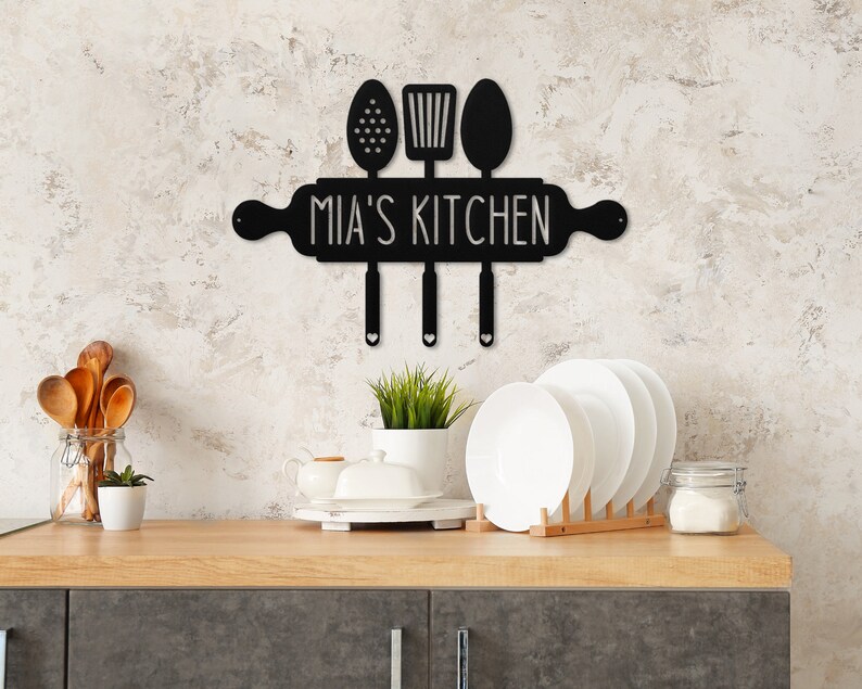 Custom Metal Kitchen Sign Name Kitchen Sign Bakery Sign - Etsy