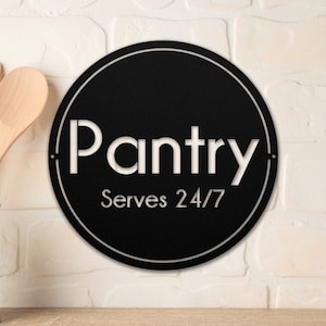 Modern Pantry Sign, Farmhouse Pantry Sign, Pantry Door Sign, Metal ...