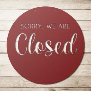 Closed Metal Sign, Open Close Door Hanging for Business, Storefront ...